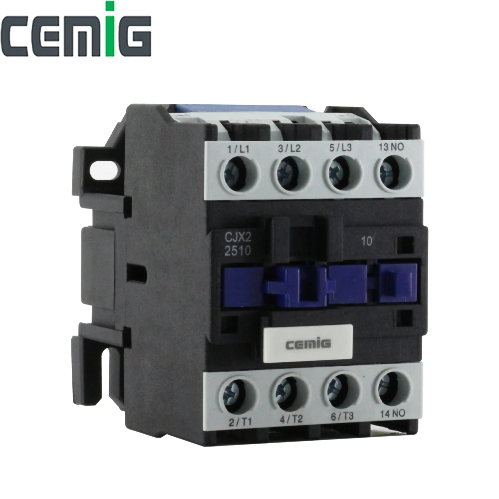 Cjx2 2510 Contactor 25a 220vac 380vac 50/60hz 35mm Din Rail ...