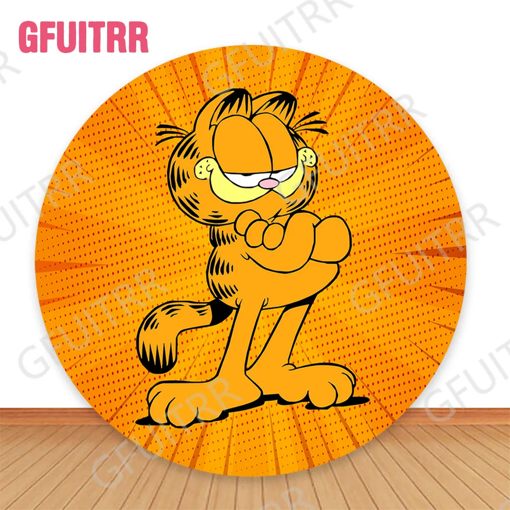 Garfield-tel-n-de-fondo-redondo-para-Cumplea-os-de-Ni-os-cubiertas ...