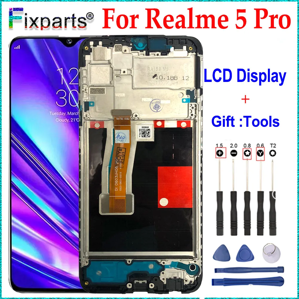 High Quality LCD For OPPO Realme 5 Pro LCD Sisplay Touch Panel Screen ...