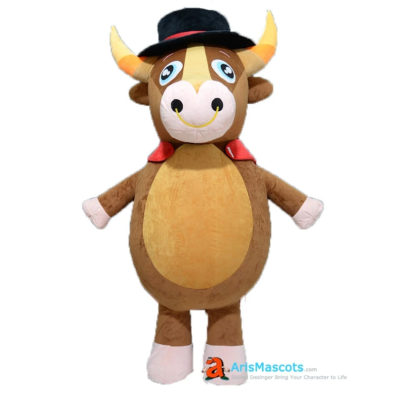 Traje hinchable de toro de 2,6 m para adulto, vestido de lujo para ...
