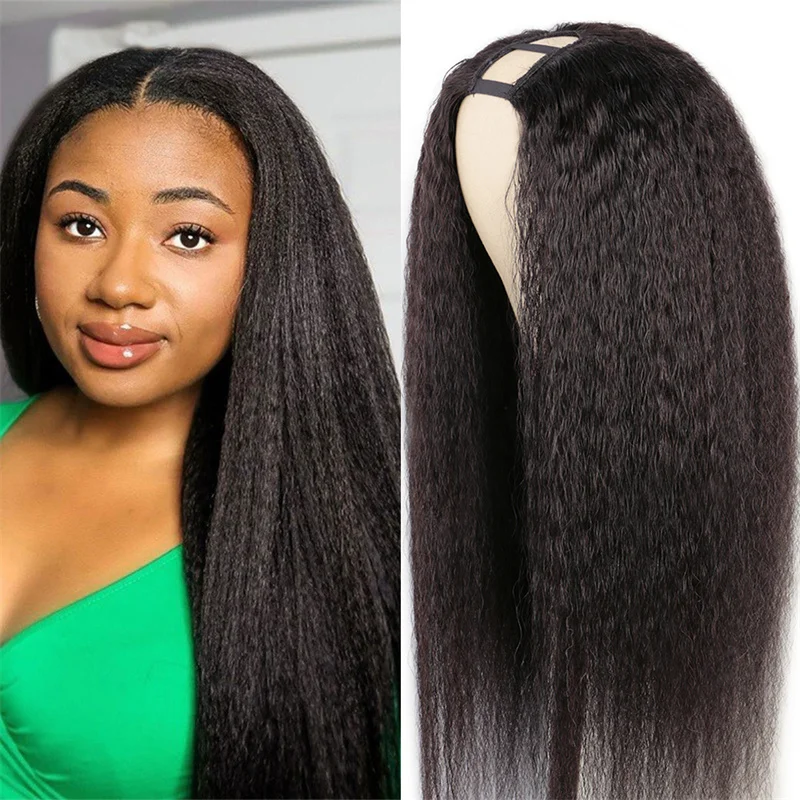 Kinky-Straight-U-Part-Wig-28Inch-150-Density-Brazilian-Yaki-Glueless ...