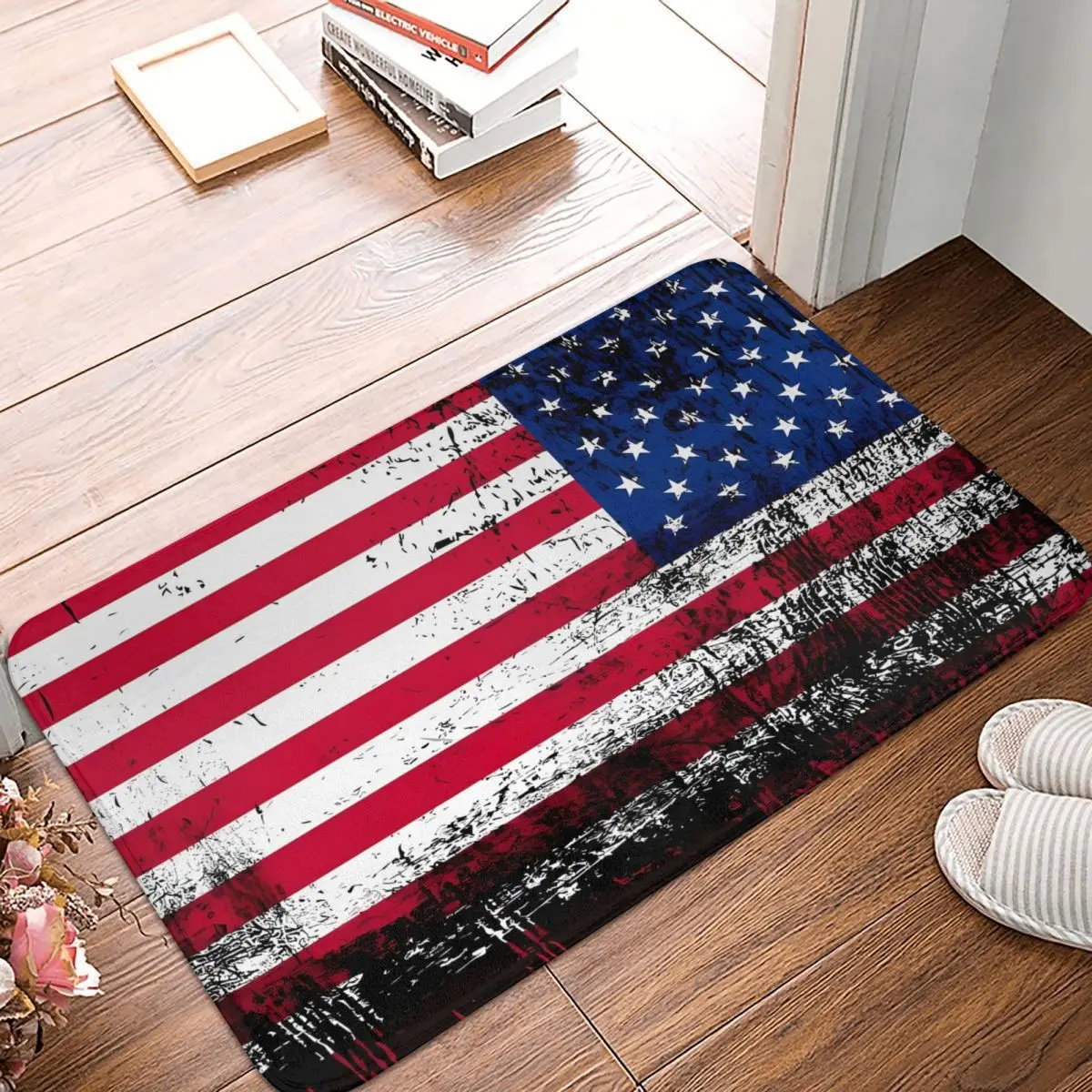 American-Flag-Floor-Mat-for-Shower-Home-Entrance-Retro-Bath-Mat-Quick ...
