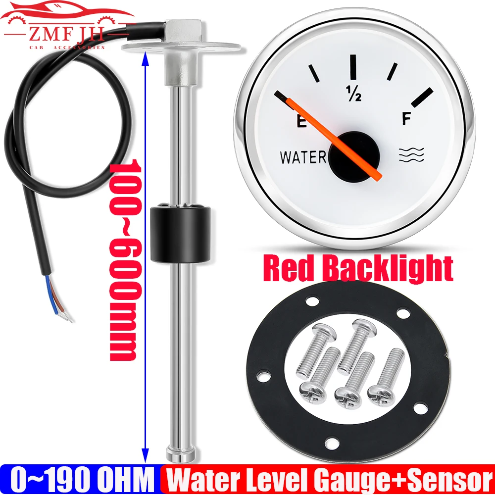 0-190Ohm-Water-Float-Sensor-Water-Level-Gauge-Red-Color-LED-52mm-Water ...