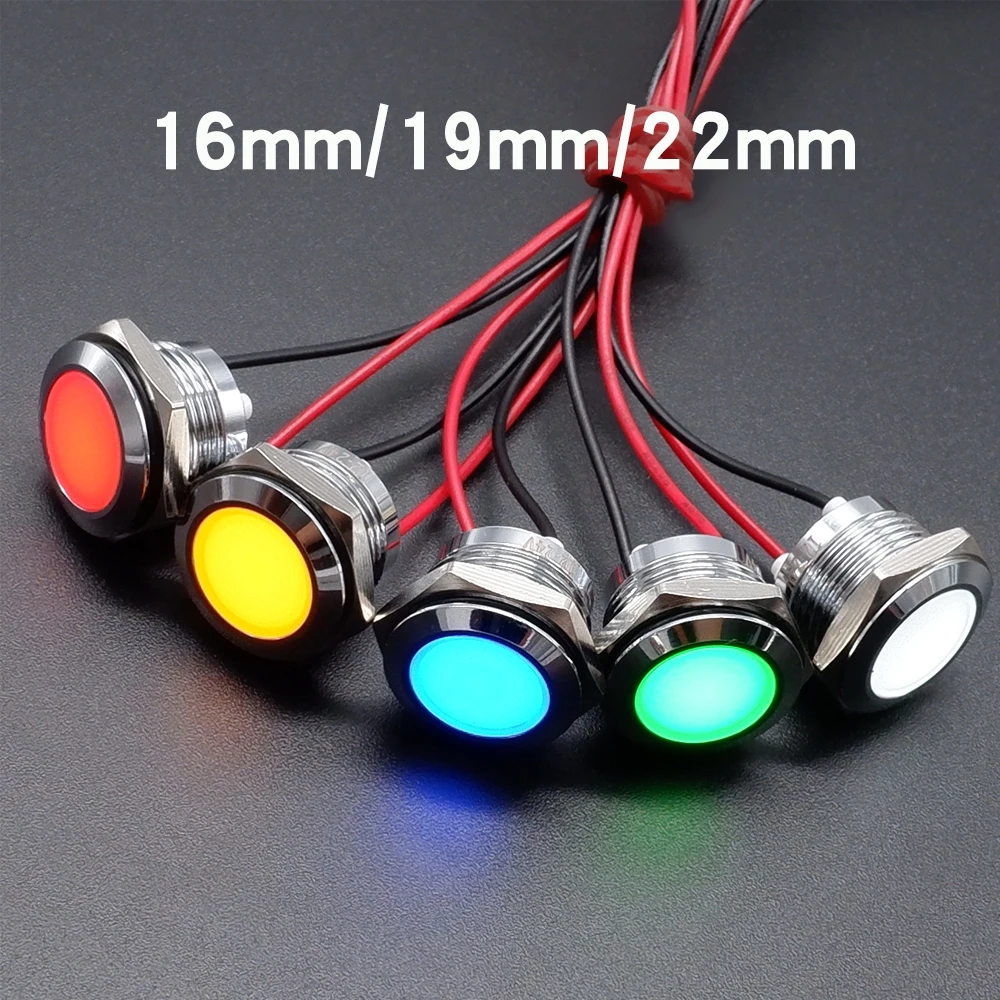 16mm 19mm 22mm Metal Indicator Light Led Signal Lights Power Supply ...