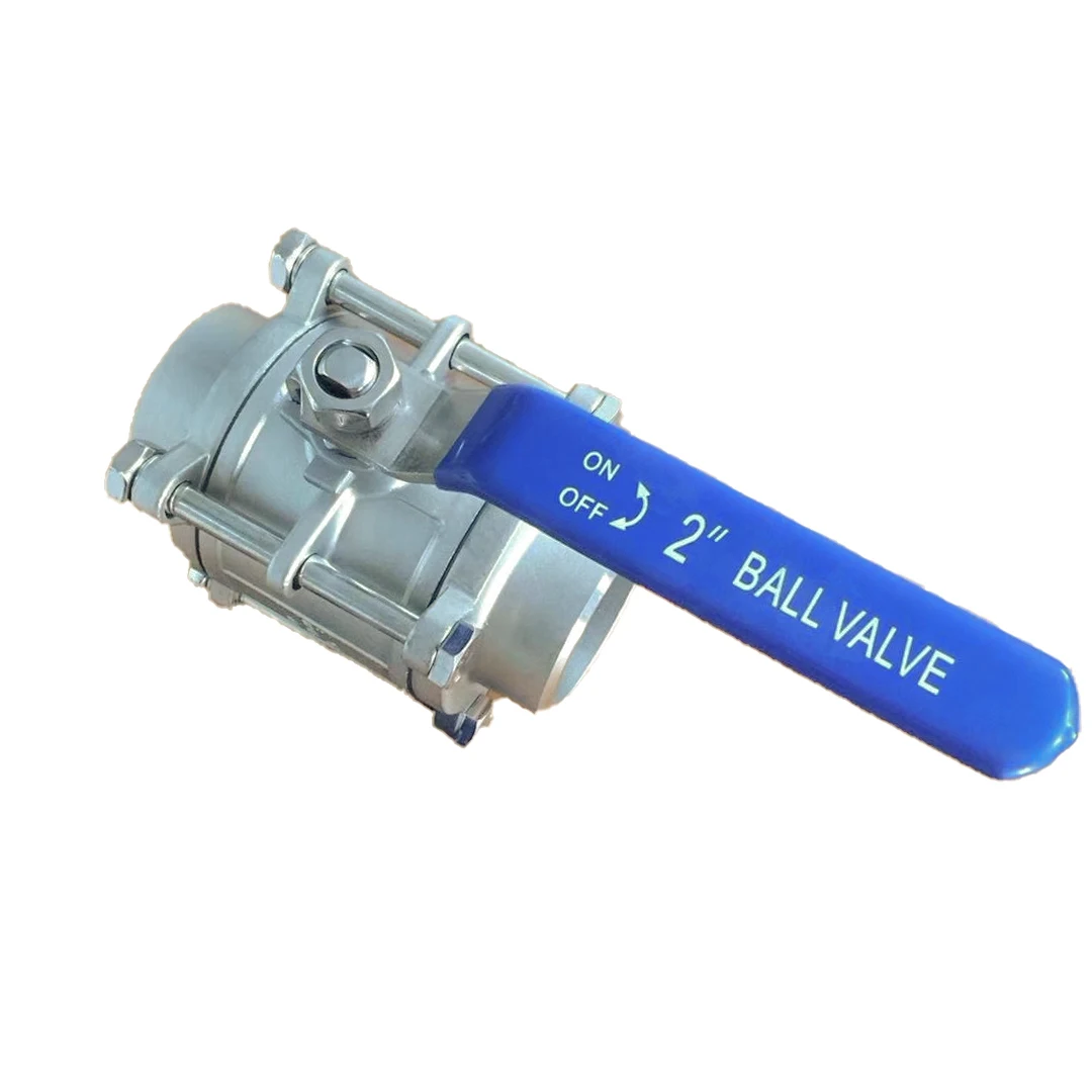 2-Stainless-Steel-BSP-Thread-Ball-Valve-DN50-Three-piece-Ball-Valve-For ...
