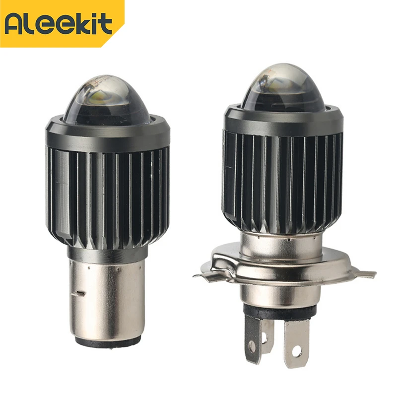 Aleekit Motorcycle Bulb BA20D/H4 White Yellow Motorcycle Headlight 12V LED Moto High/Low Beam ...