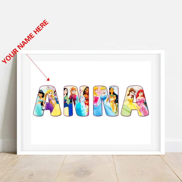Princess Name On Canvas