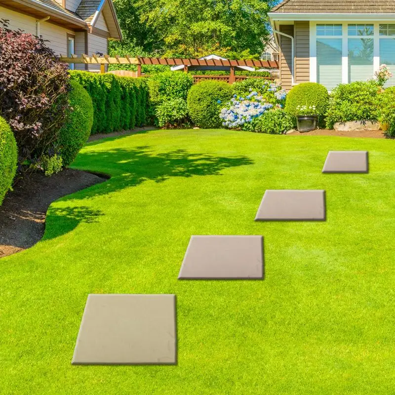 4pcs-Garden-Stepping-Stones-With-Ground-Stakes-Garden-Decoration ...