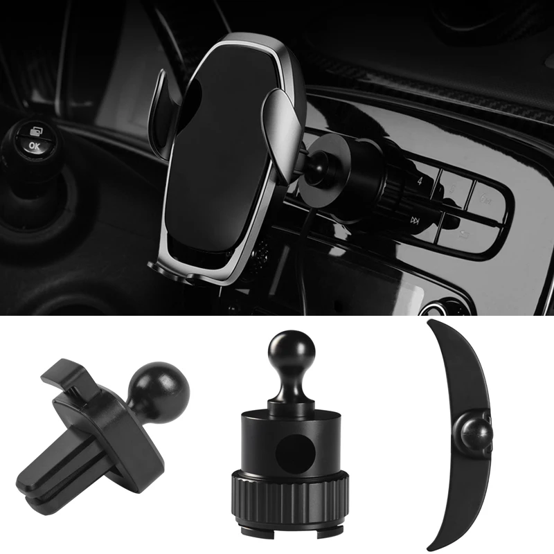 Universal-17mm-Ball-Head-Car-Phone-Holder-Base-Air-Outlet-Clip-GPS ...