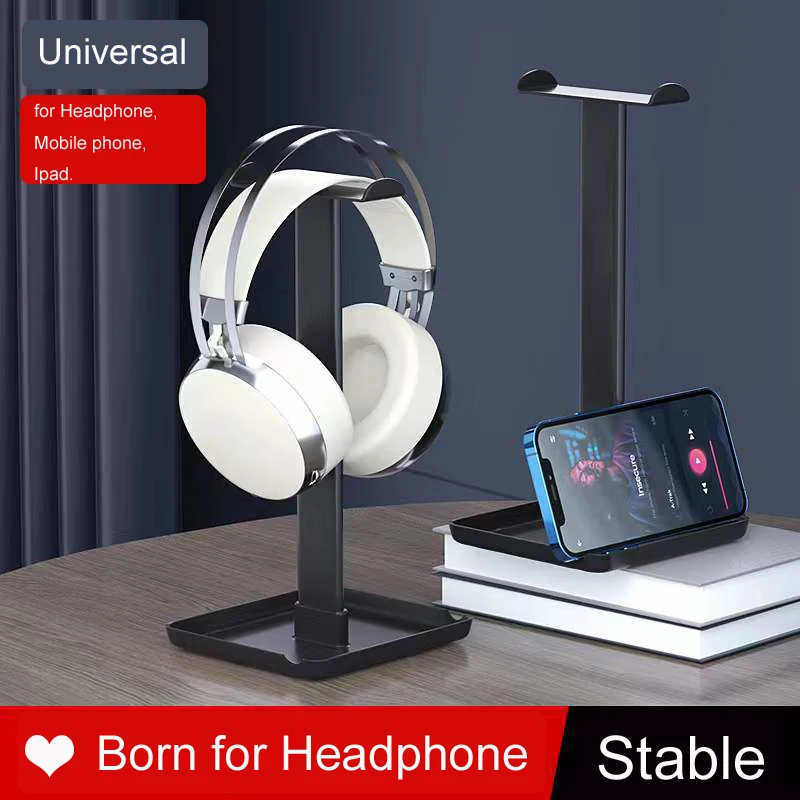 Removable Alloy Headphone Stand Holder Rack Gamer Headset Support Stand ...