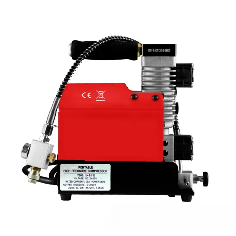 GX-CS2 30Mpa 300Bar 4500Psi 12V PCP Air Compressor 12V Portable High ...