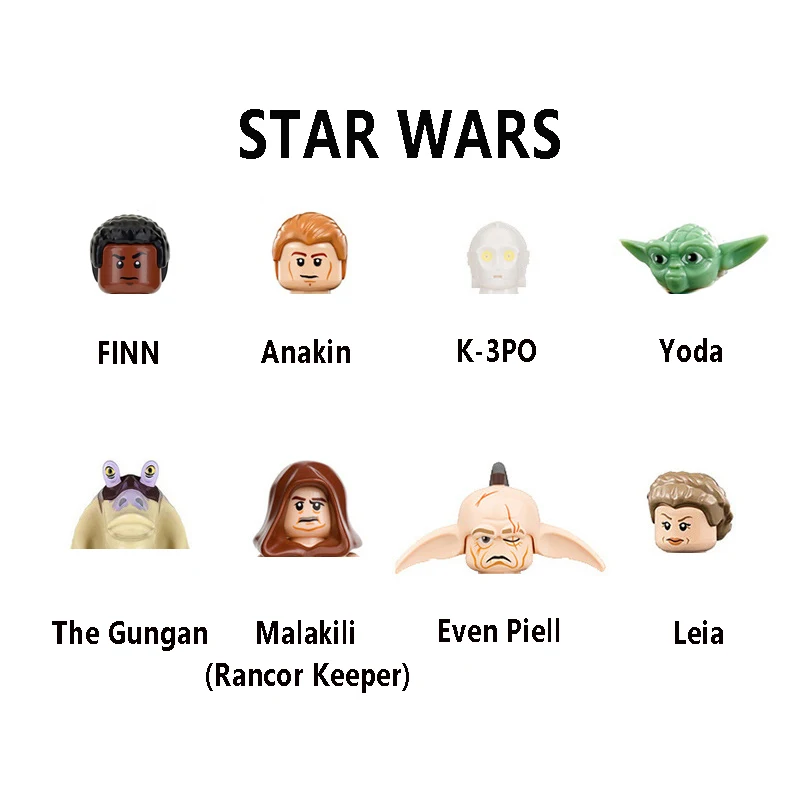 PG8049 Building Blocks Anakin Skywalker Bricks Finn Figures Jedi Yoda ...