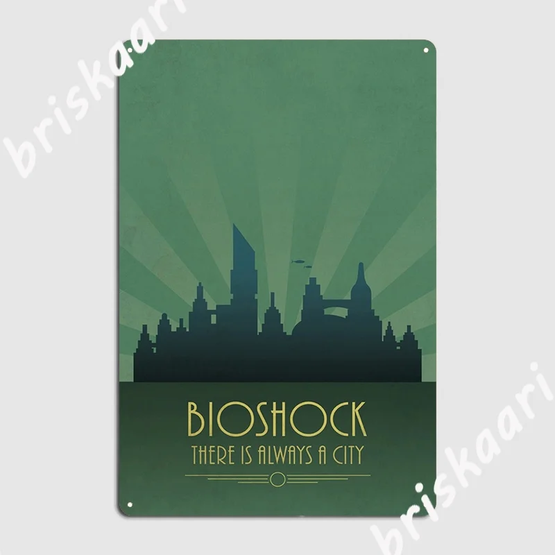 Bioshock Rapture City Minimalistic Metal Sign Party Create Garage ...