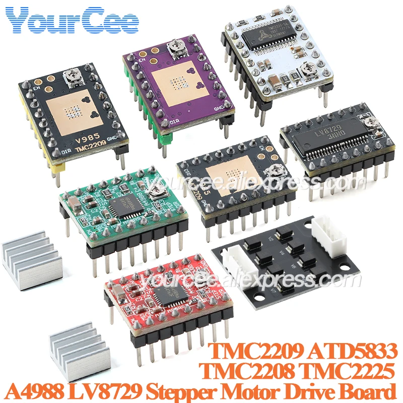 Stepper Motor Ultra-quiet Drive Module A4988 TMC2209 ATD5833 TMC2208 ...