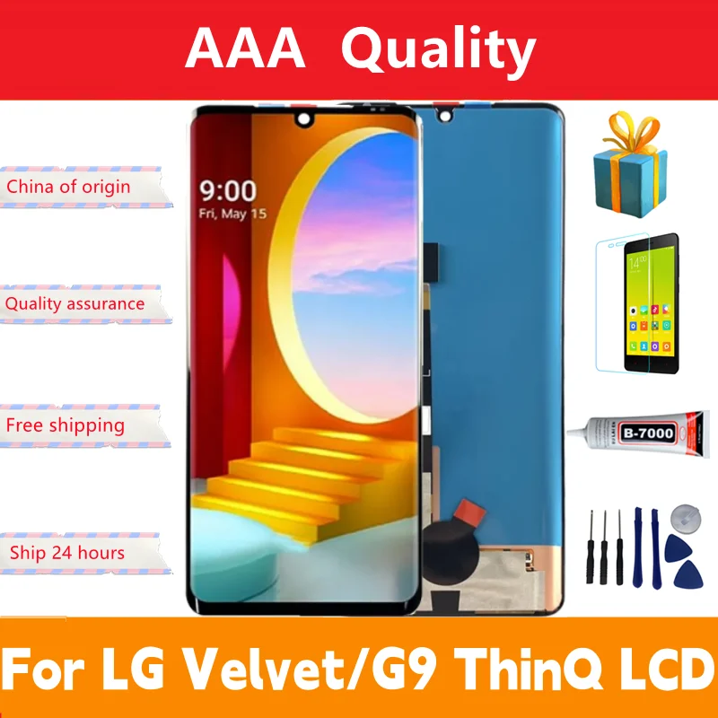 Original For LG Velvet G910 G900 G900N 5G LCD Display Touch Panel Screen Digitizer with frame ...