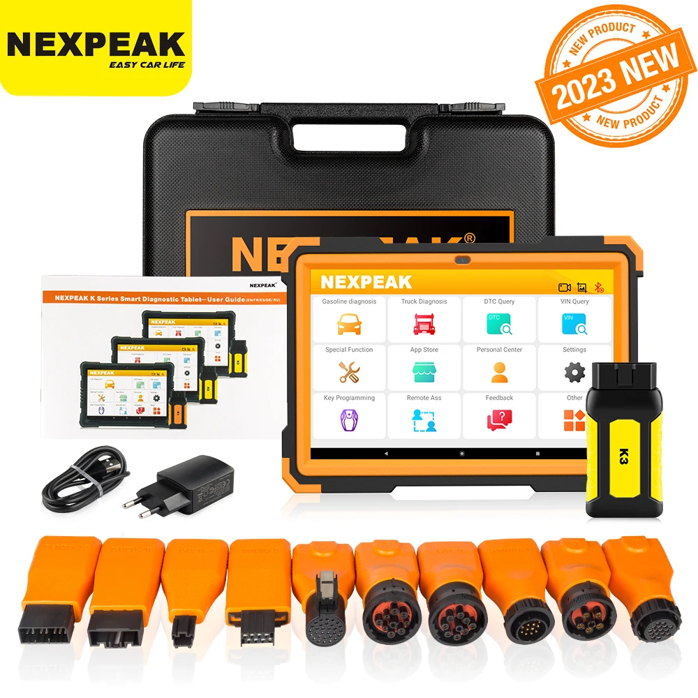 Original NEXPEAK K3 OBD2 Scanner Heavy Duty Diagnostic Tool For Car and ...