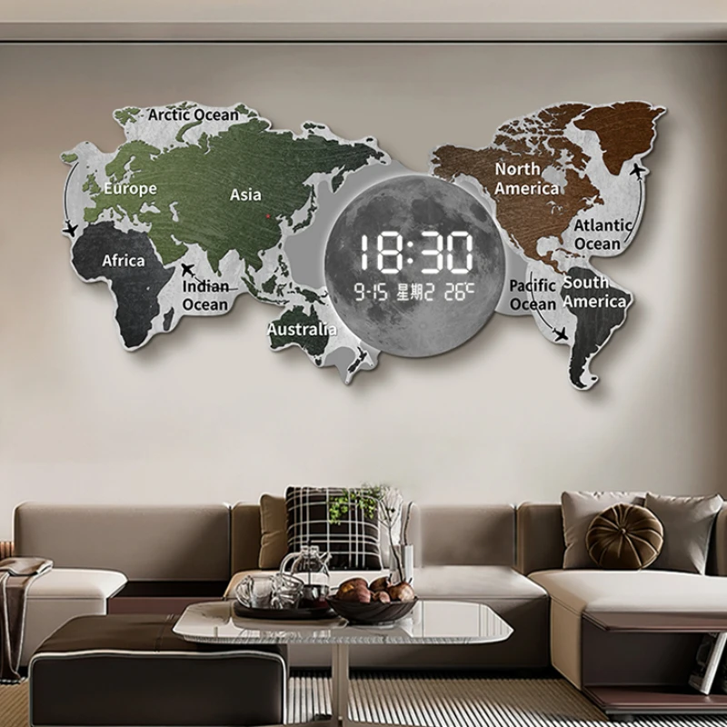 Living-Room-Luxury-Digital-Wall-Clocks-Design-Calendar-Aesthetic ...