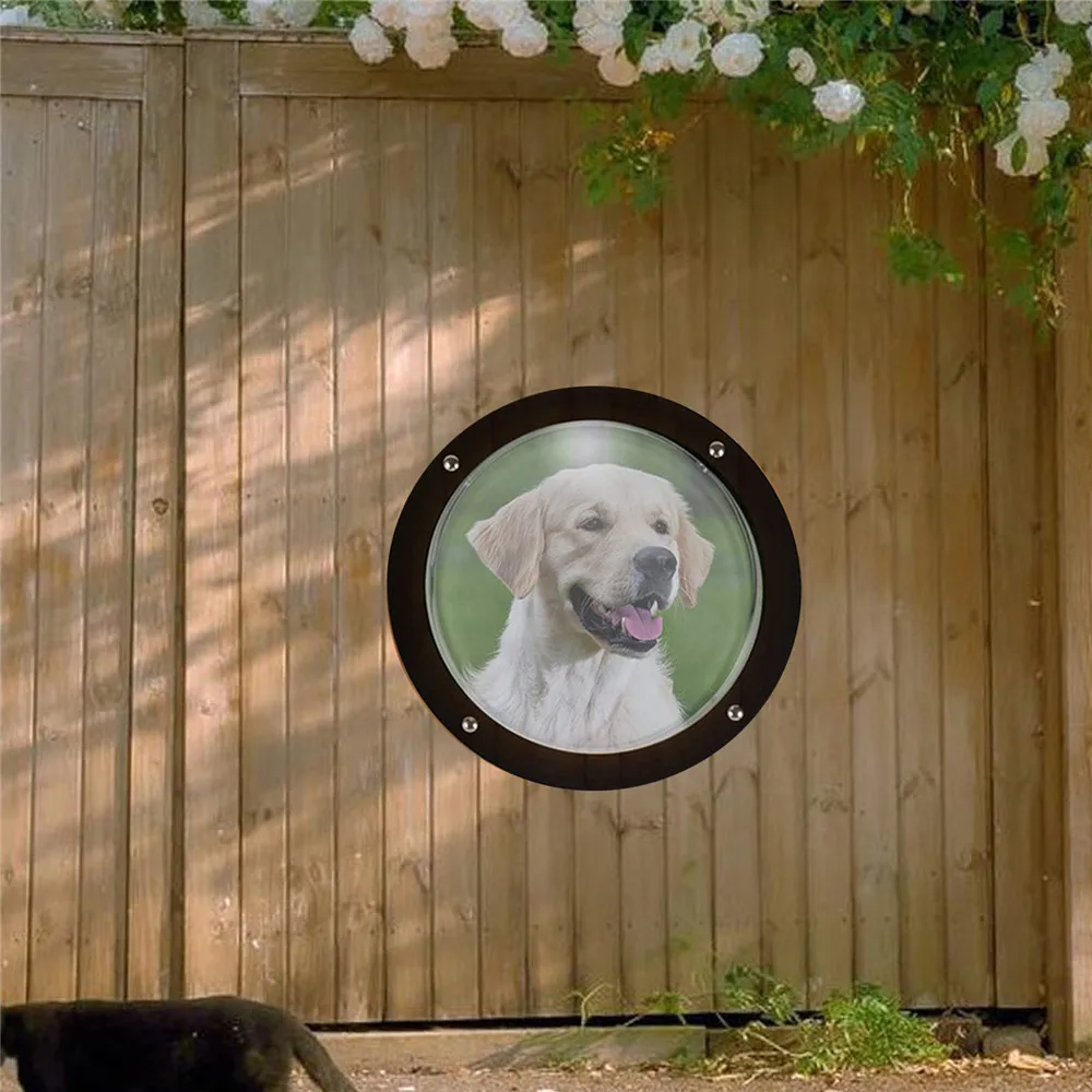 New Dog Porthole Window Round Transparent for Fence Pet Peek Look Out ...
