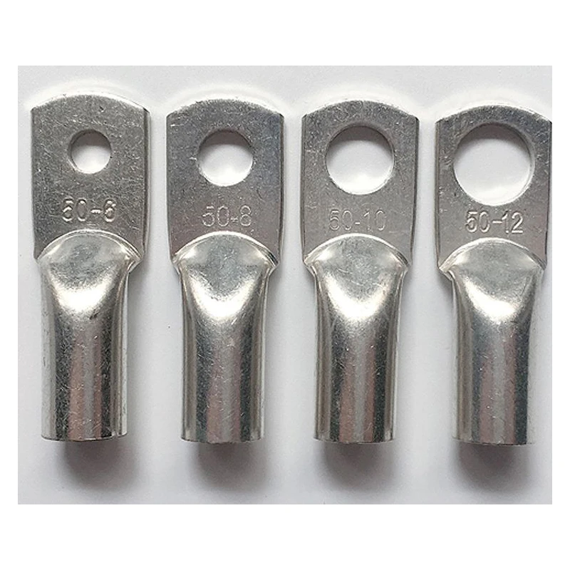 10Pcs Copper Tube Terminal Rings Cable Lug JG50-8, 50mm2 Wire ,8mm Hole ...