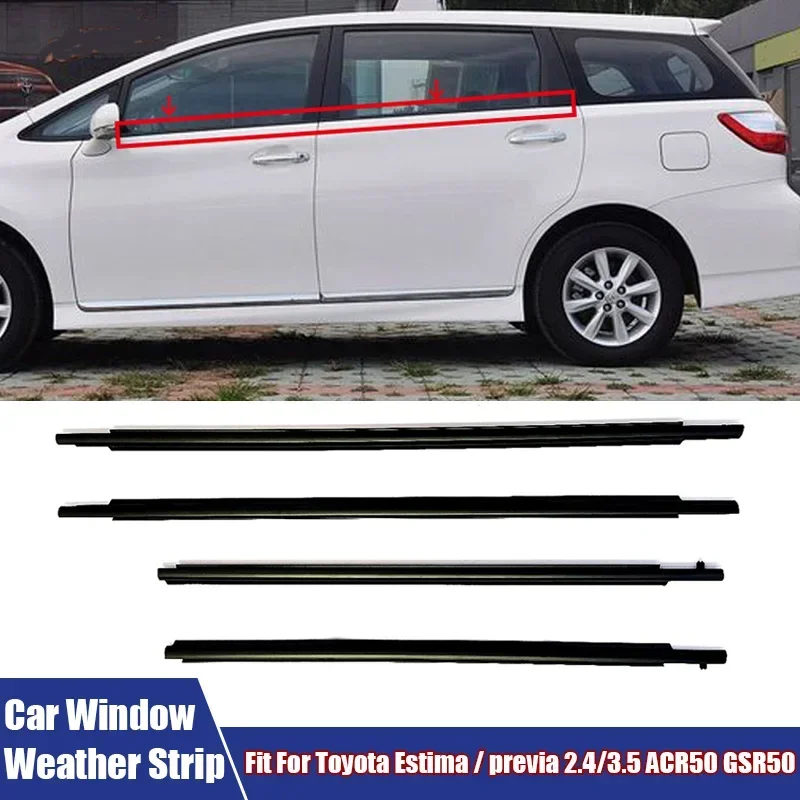 4Pcs-Set-Car-Window-Weather-Strip-Window-Glass-Rubber-Waterproof ...