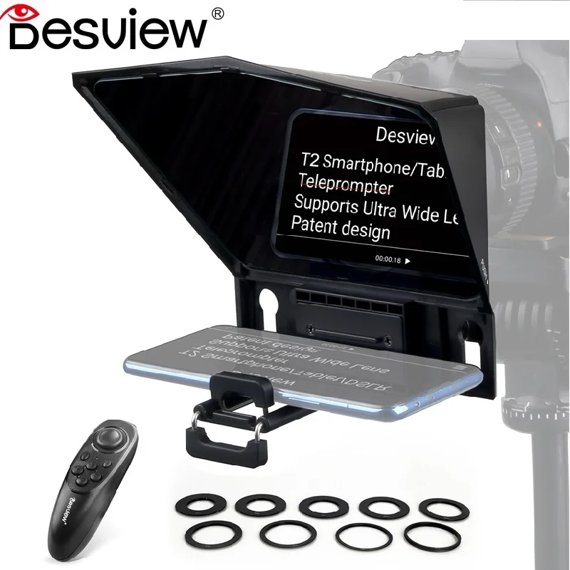 Desview-T2-8inch-Portable-Teleprompters-Kit-with-Beam-Split-70-30-Glass ...