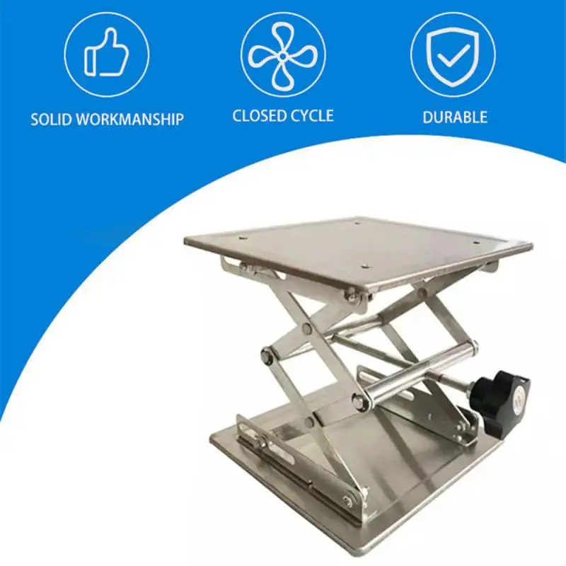 Heavy-Duty-Laboratory-Scissor-Jack-Lift-Table-Stainless-Steel-Plate ...
