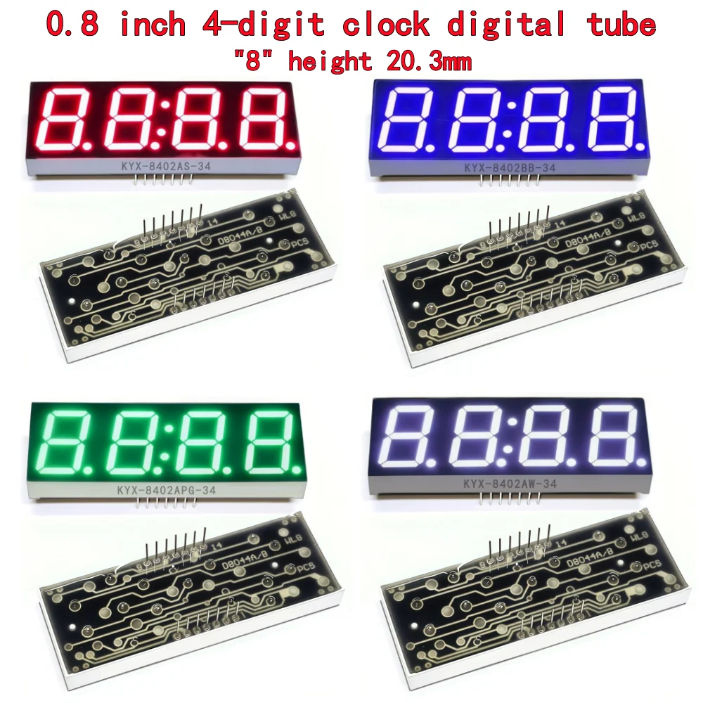10PCS 0.8 inch 4-digit clock digital tube 71.5mmX26mm digital display ...