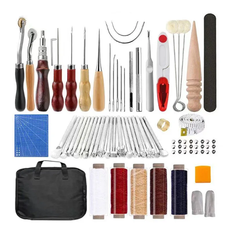 103-Pcs-set-Practical-Leather-Craft-Sewing-Punch-Tool-Kit-Cutter ...