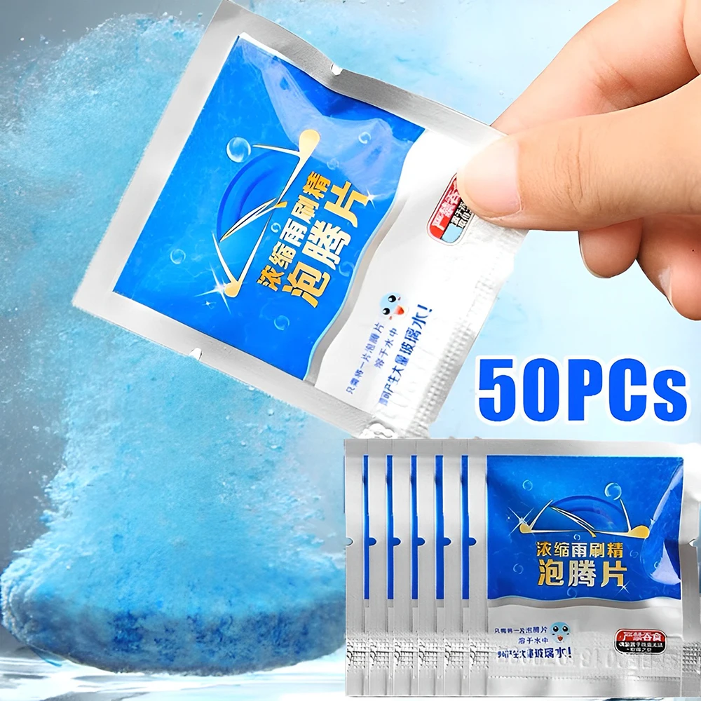 10/50PCs Car Effervescent Tablets Solid Windshield Cleaner Windscreen ...