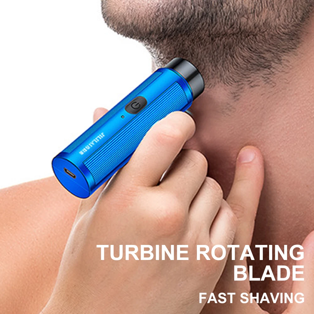 Blue 2 têtes - Mini rasoir électrique pour hommes, tondeuse à barbe ...