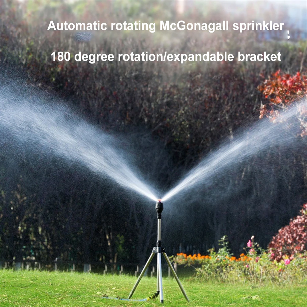 360-Rotary-Irrigation-Sprinkler-Head-With-Tripod-Telescopic-Support ...