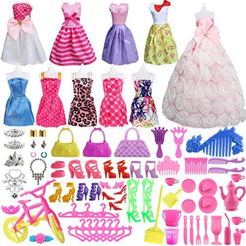 Barbie-Doll-Roupas-e-Sapatos-Rack-Mini-Vestido-Acess-rios-Cabides ...