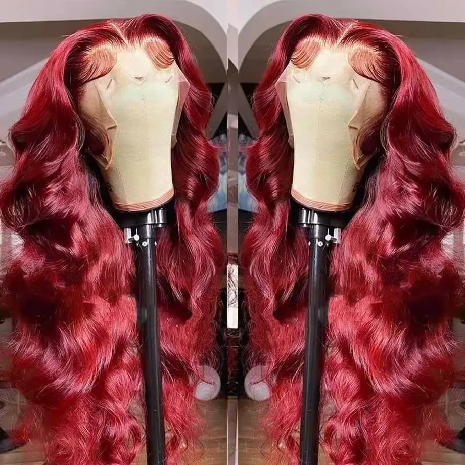 99J-Burgundy-13x4-200-Density-Lace-Frontal-wigs-Human-Hair-Body-Wave-28 ...