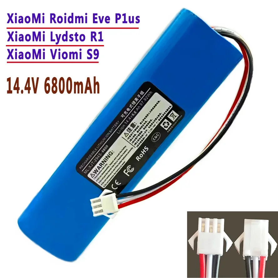 For-XiaoMl-Lydsto-R1-Viomi-S9-Original-Accessories-Lithium-BatteryRechargeable-Battery-Pack-is ...