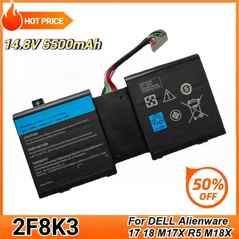 2F8K3 New Laptop Battery for DELL Alienware 17 18 M17X R5 M18X R1 ...