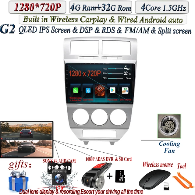 Android 11 For Dodge Caliber Car Radio Multimedia player Head Unit 2007 ...