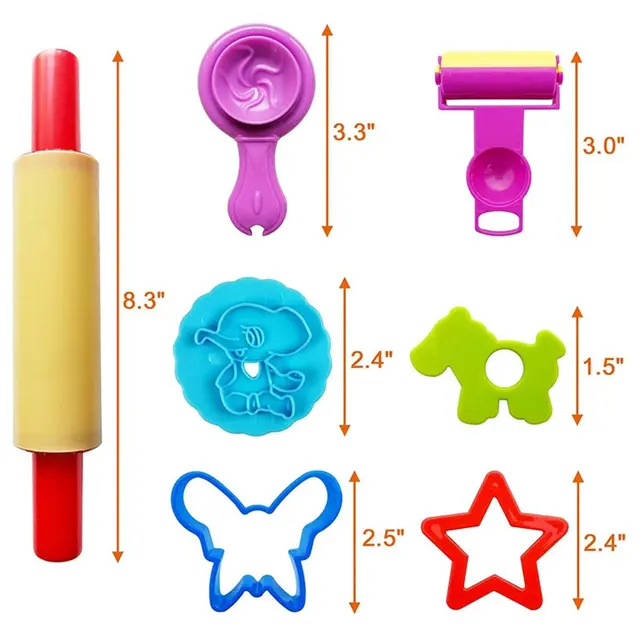 Kids Craft Tools 26-Piece Clay Dough Tool Kit - Play Dough Accessories ...
