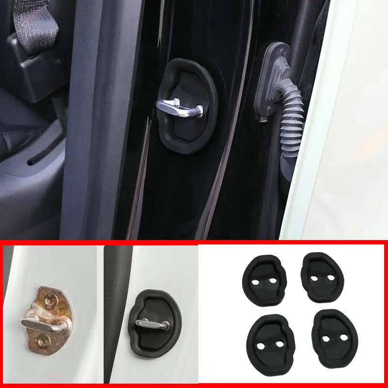 4pcs-Upgraded-Durable-Silicone-Car-Door-Lock-Latches-Cover-for-Tesla ...