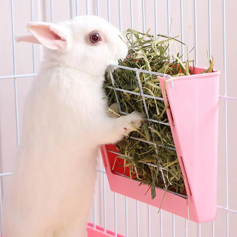 Rabbit Hay Rack Large Capacity Hay Feeder Cage Accessories For Rabbits ...