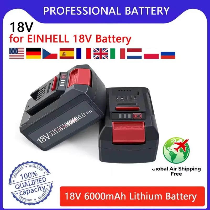 Pour EINHELL EIN18C2 6Ah 5Ah batterie de remplacement Li-ion Batterias ...