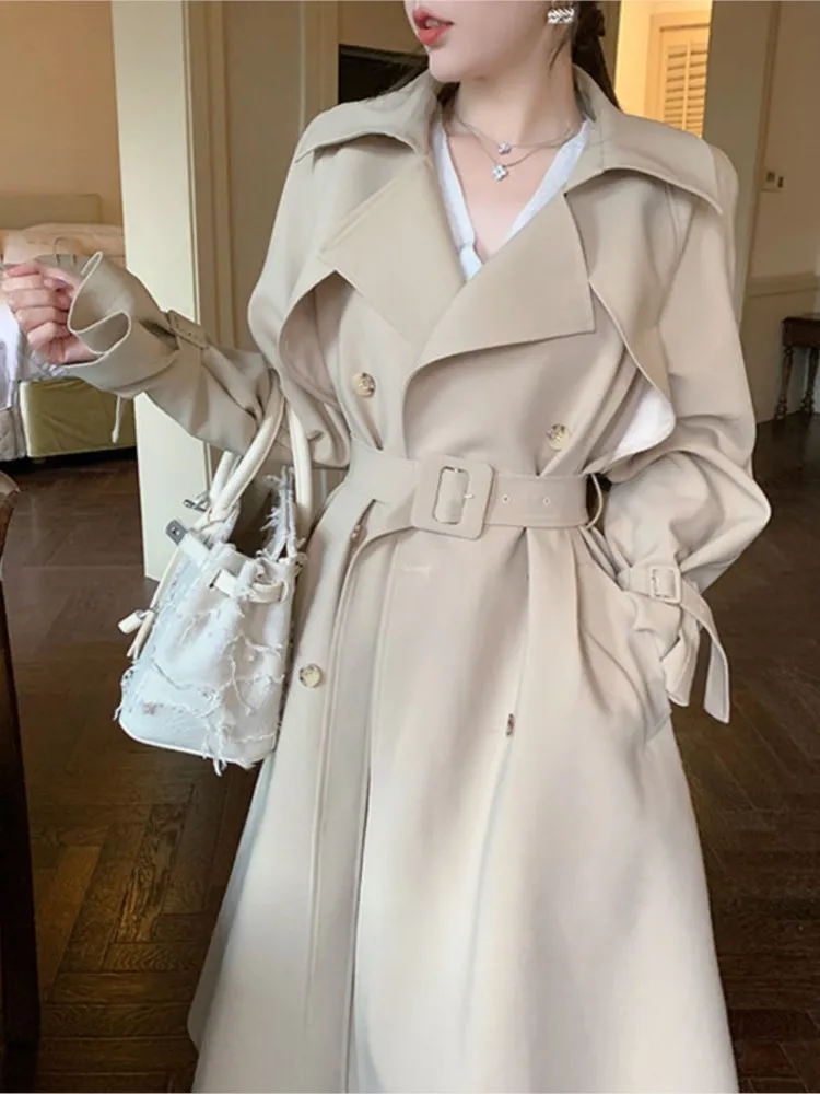 Women-s-High-end-Khaki-Trench-Coat-Spring-Autumn-New-Ladies-Cloak-Wear ...