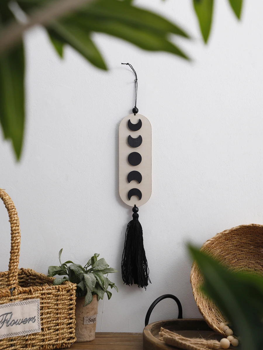 Wooden-Hanging-Decor-Moon-Phase-Boho-Home-Decoration-Wall-Hanging-Decor ...