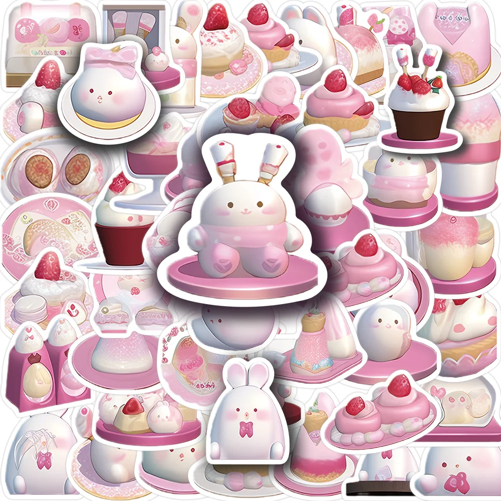 49pcs-Pudding-Rabbit-Stickers-Decals-for-Water-Bottle-Laptop-Skateboard ...