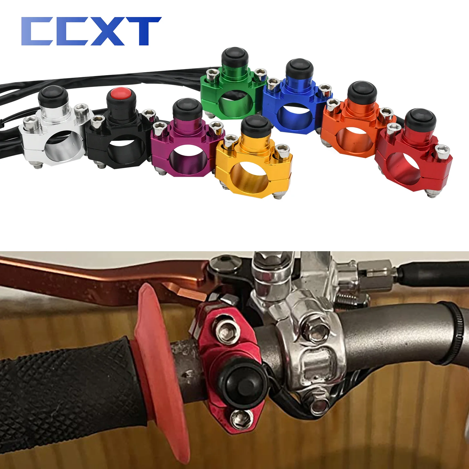 CNC-Universal-Motorcycle-Engine-Stop-Start-Kill-Switch-Momentary-Push ...