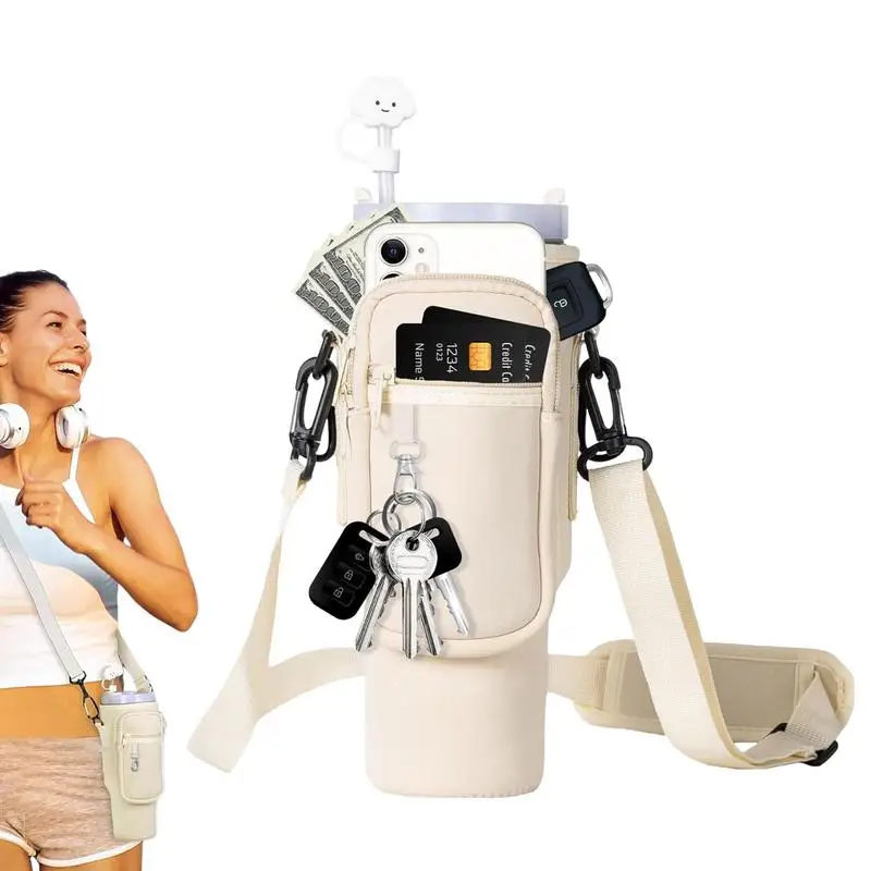 Water-Bottle-Pouch-With-Strap-Adjustable-40oz-Bottles-Carrier-Pouch ...