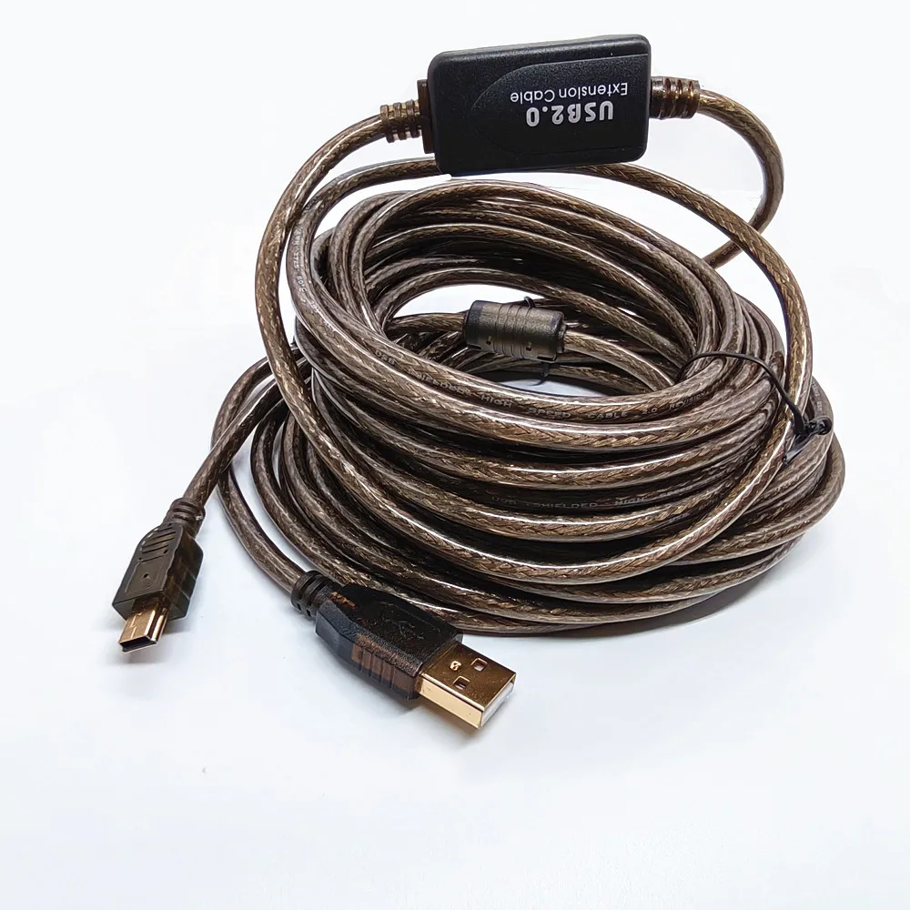 Super Long 5M 10M 15M 20M USB2.0 to Mini USB Charging Extension Cable ...