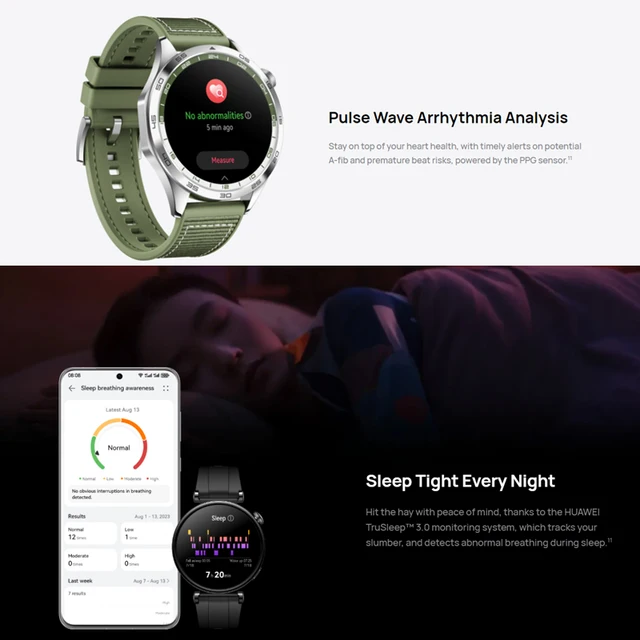 For Original HUAWEI WATCH GT4 Smartwatch Sleep Heart Rate Health ...