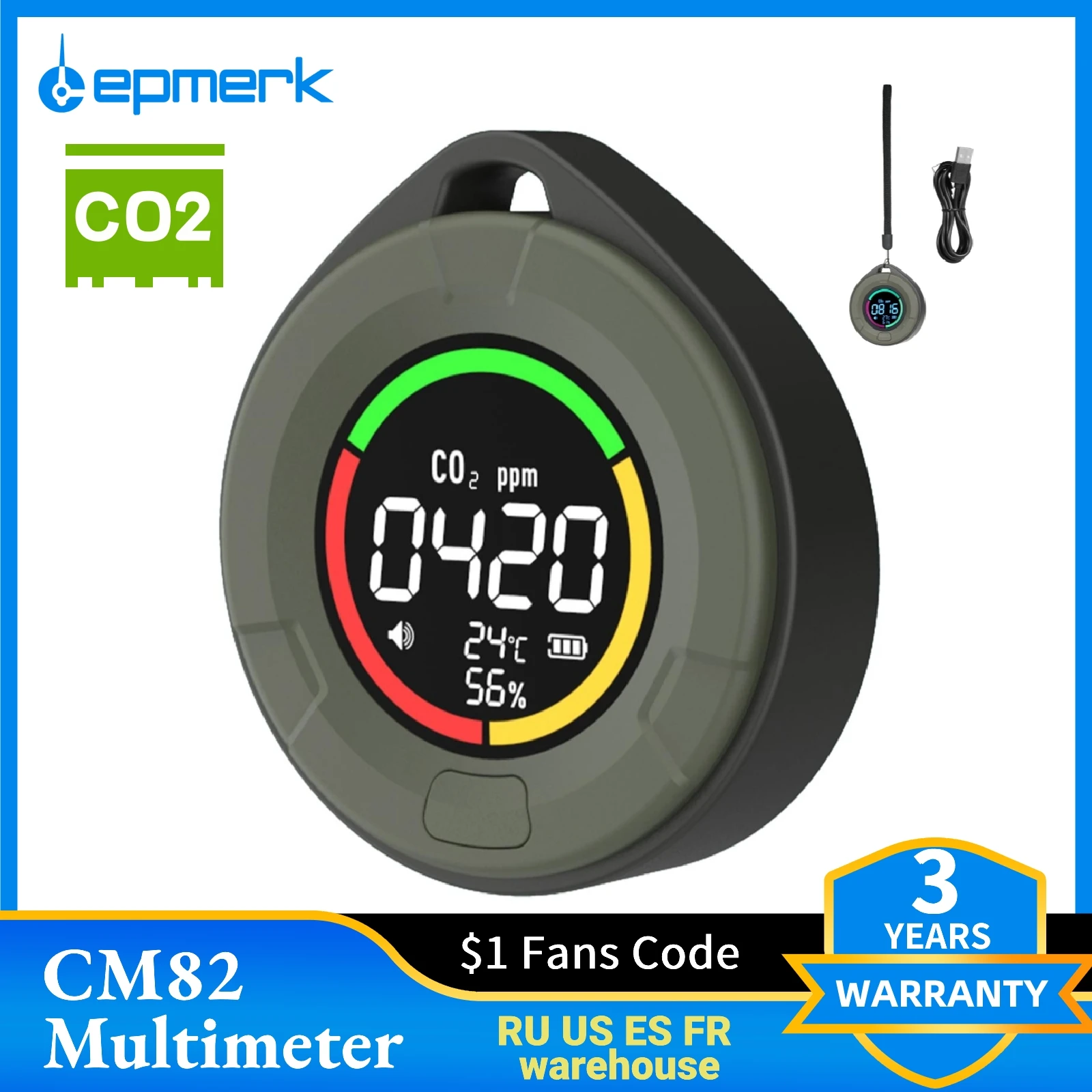 PTH-10C-Mini-CO2-Detector-Infrared-NDIR-Sensor-Carbon-Dioxide-Air ...