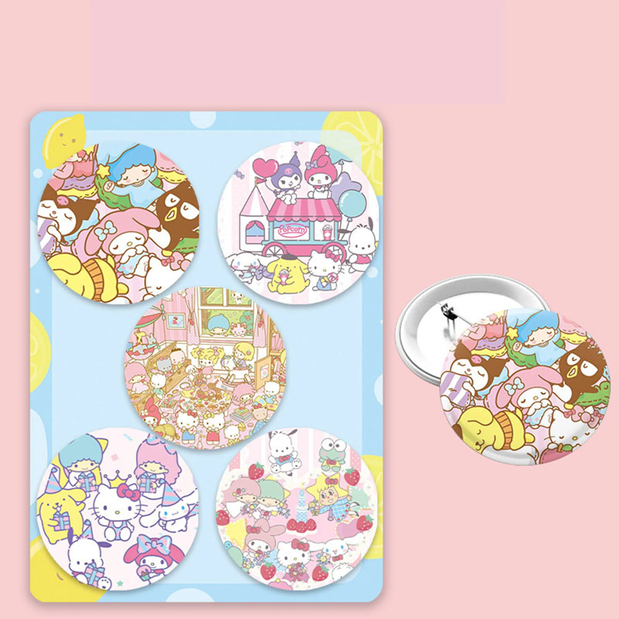 Sanrio-New-Cute-Cartoon-Emblem-Set-Of-5-Anime-Surrounding-Bracelets ...