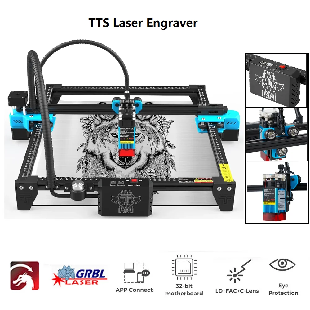 Twotrees-TTS-55-Pro-CNC-Laser-Engraver-With-Wifi-Offline-Control-40W ...
